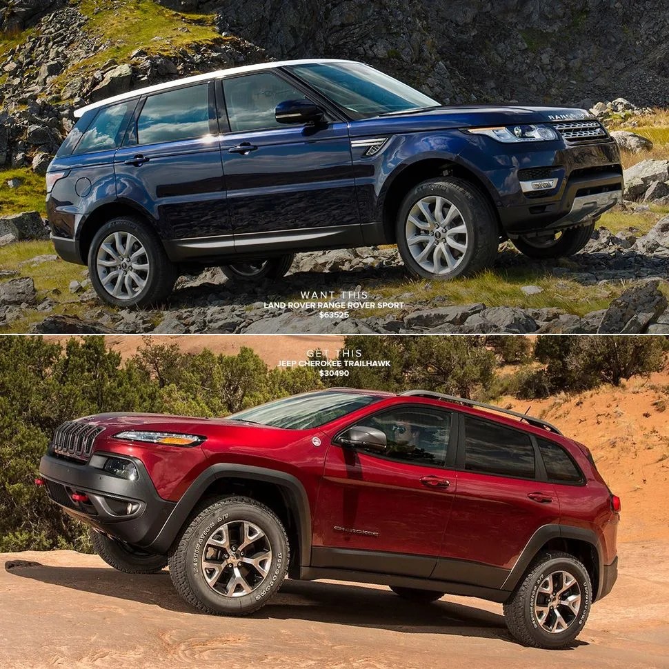 Want This, Get This: 2014 Land Rover Range Rover Sport or 2014 Jeep ...