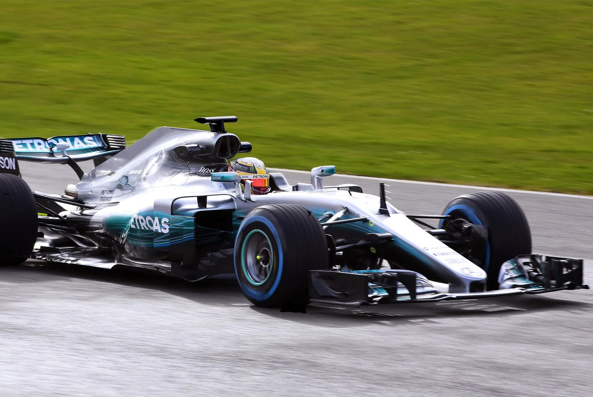 The All-New Mercedes-AMG W08 Breaks Cover | Gear Patrol