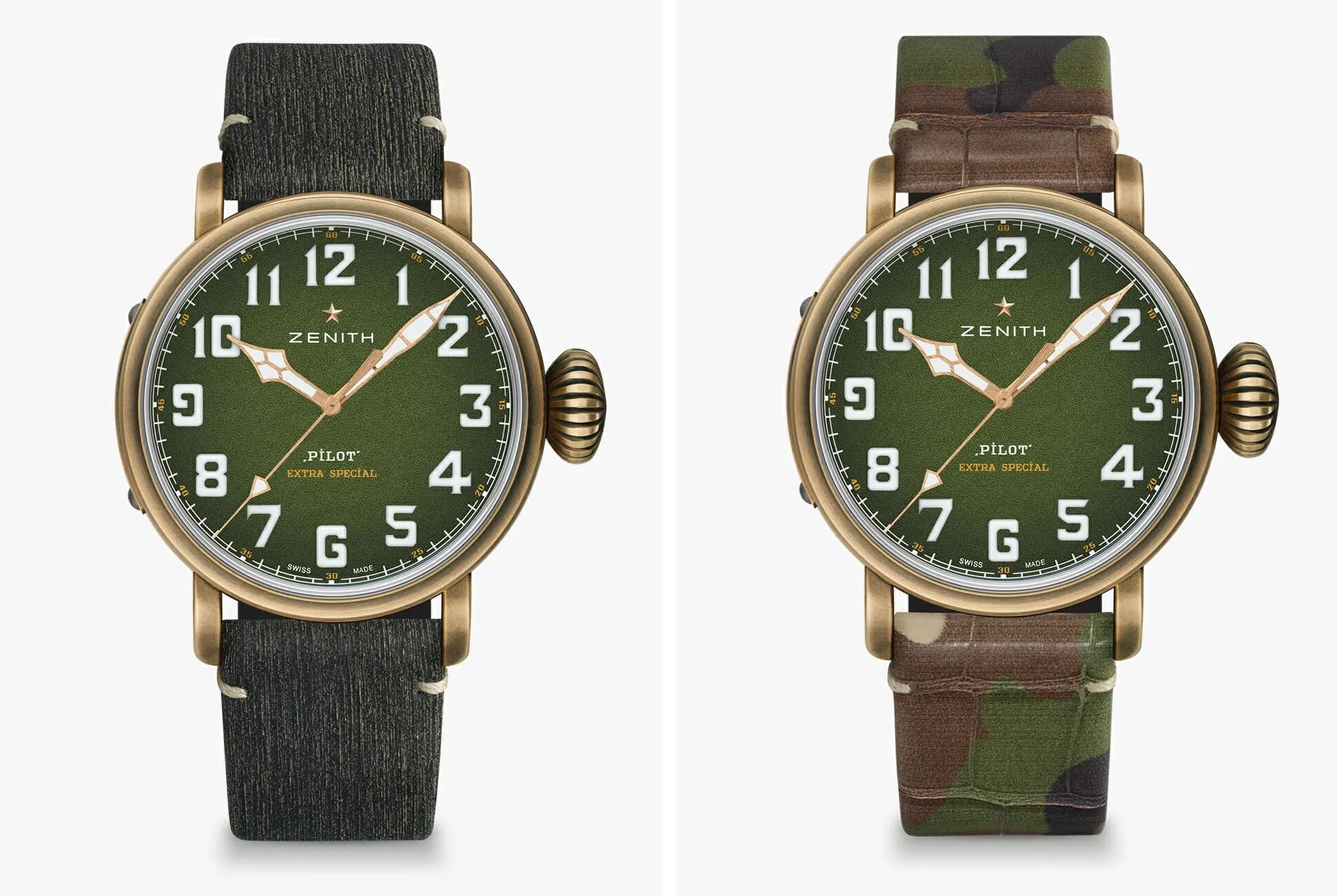 Zenith’s New Pilot Watches Make a Bold Statement in Bronze & Green ...