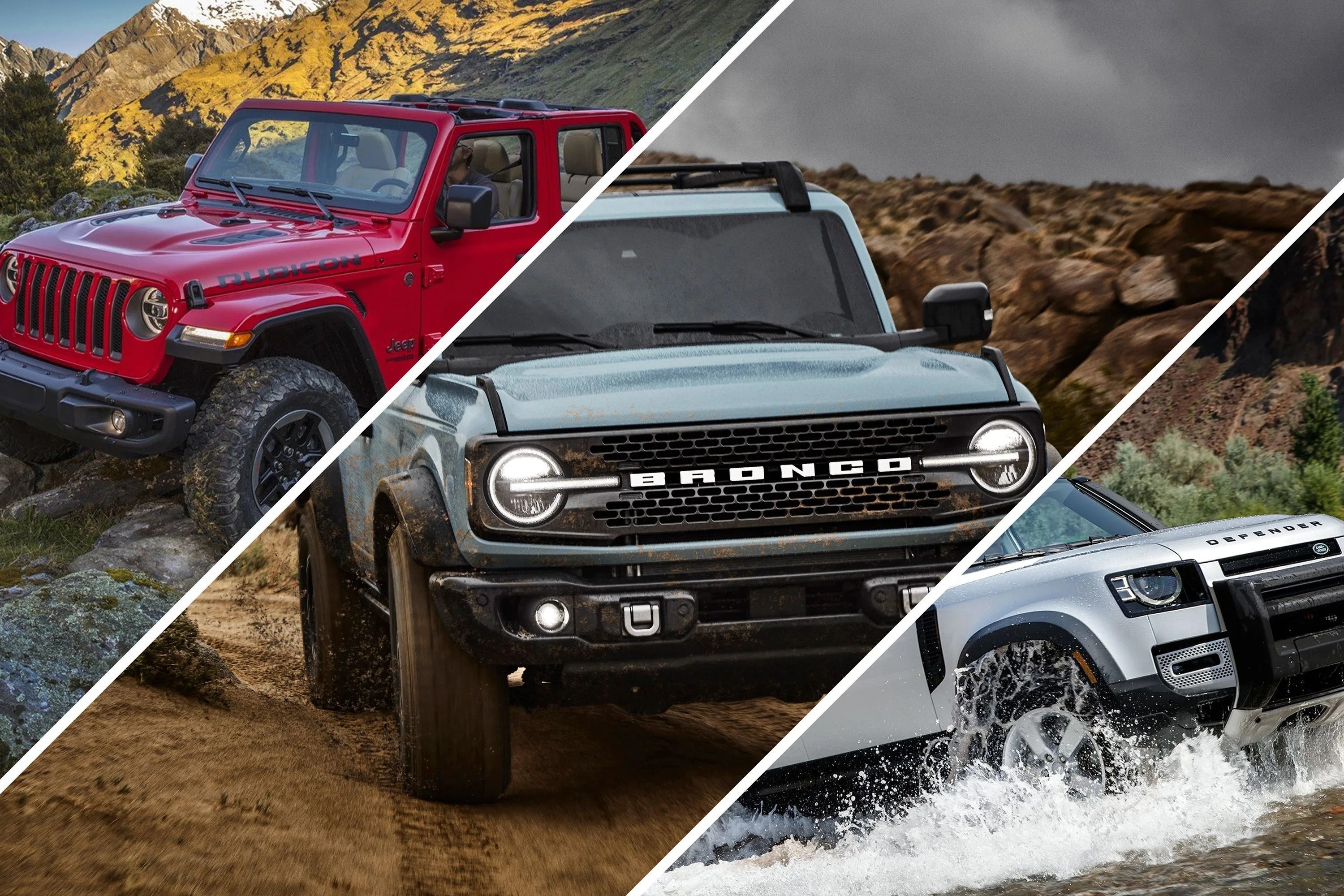 Here's How the Ford Bronco Stacks Up Against the Jeep Wrangler, Land ...