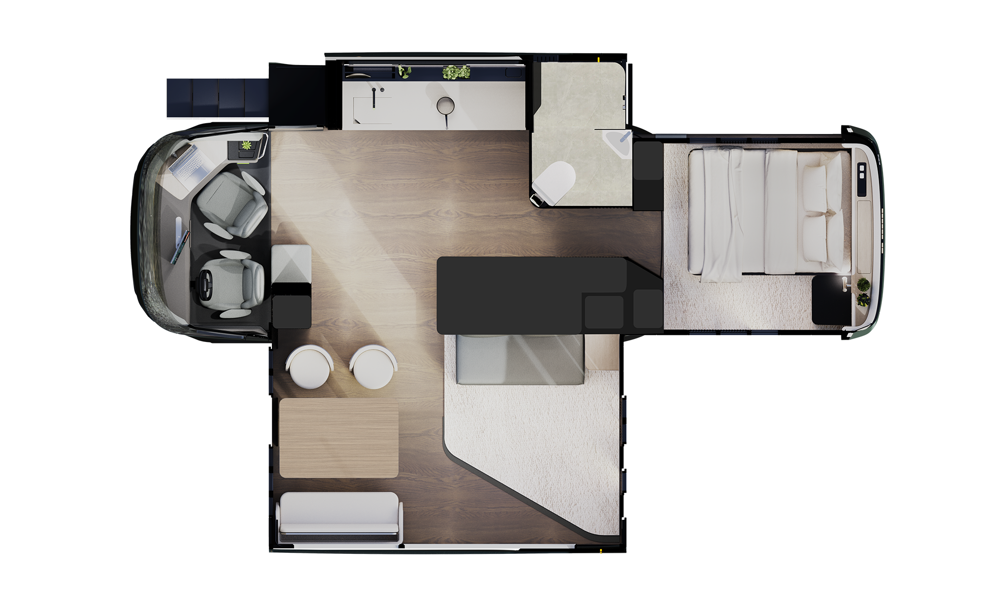 This Futuristic Camper Van Transforms into a Tiny House | Gear Patrol