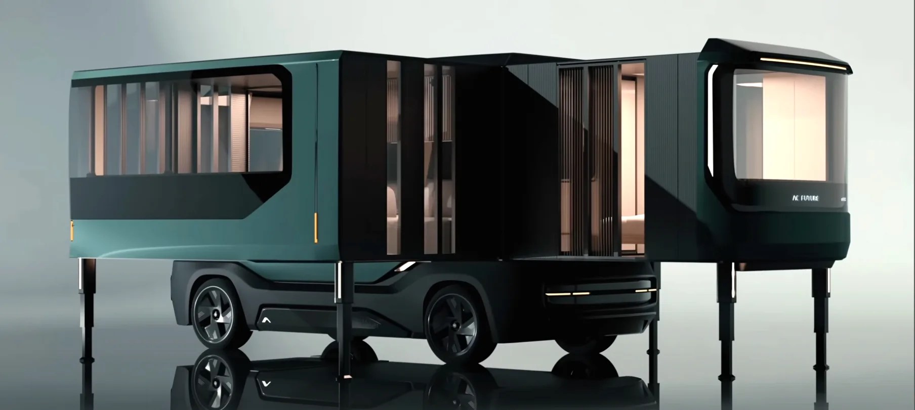 This Futuristic Camper Van Transforms into a Tiny House | Gear Patrol